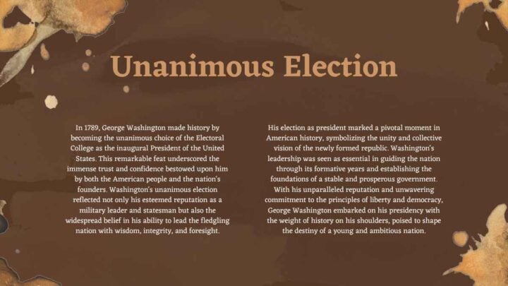 Presidency Of George Washington Biography . Free PPT & Google Slides ...