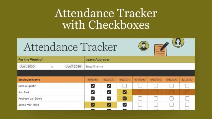 Free Attendance Templates for Excel and Google Sheets – SlidesCarnival