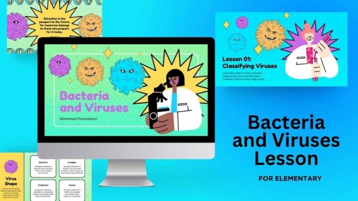 Bacteria and Viruses Lesson for Elementary. Free PPT & Google Slides ...