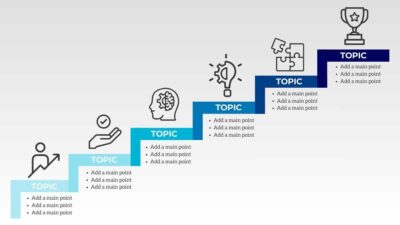 Staircase Process Flow Infographic. Free PPT & Google Slides Template ...