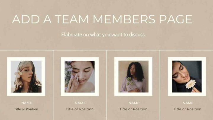 Beige Minimalistic Floral Pretty Portfolio. Free PPT & Google Slides ...