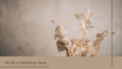 Beige Minimalistic Floral Pretty Portfolio. Free PPT & Google Slides ...