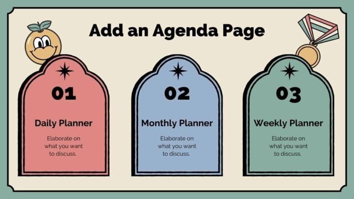Retro High School Book Planner. Free Presentation Template — SlidesCarnival