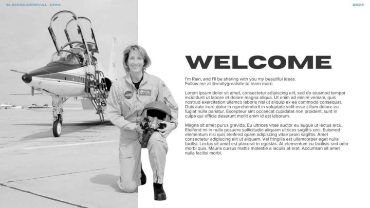 Private Jet Pilot Training Workshop. Free Slides Template — SlidesCarnival