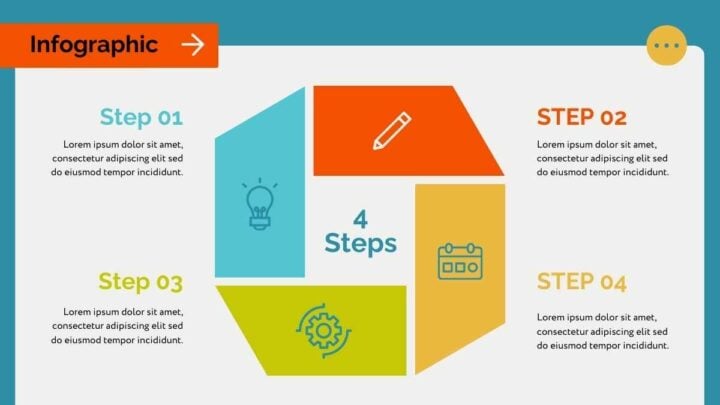 4 Step Cycle Infographic. Free Infographics Template — SlidesCarnival