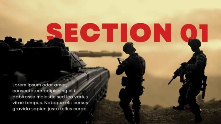 War Background. Slides Template — SlidesCarnival