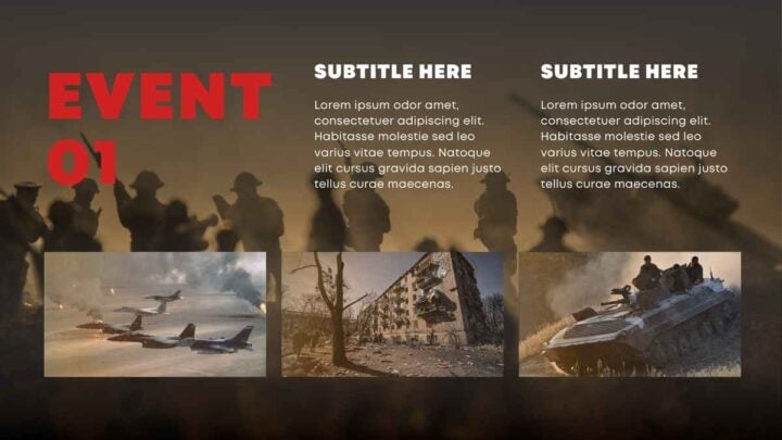 War Background. Slides Template — SlidesCarnival