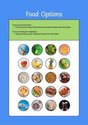 Building a Balanced Meal Nutrition Worksheet. Free Worksheet Template ...
