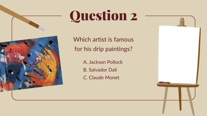 Illustrated Art History Trivia Quiz. Free PPT & Google Slides Template ...