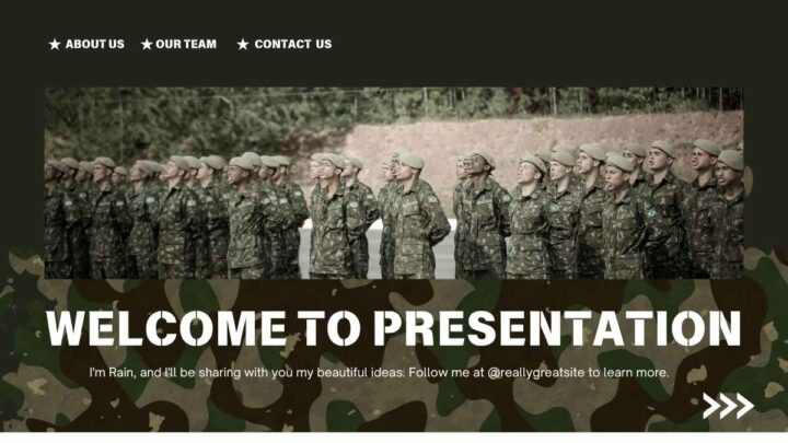 Military Background. Slides Template — SlidesCarnival