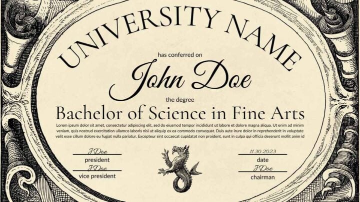Classic Diploma Theme with Elegant Borders and Frames. Free PPT ...