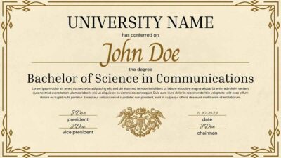 Classic Diploma Theme with Elegant Borders and Frames. Free PPT ...