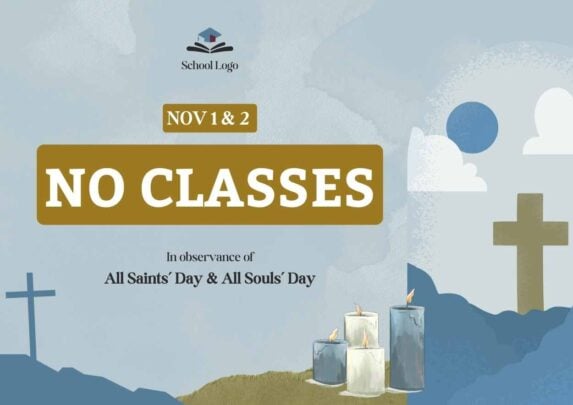 Holiday No Classes Poster. Free Slides Template — SlidesCarnival