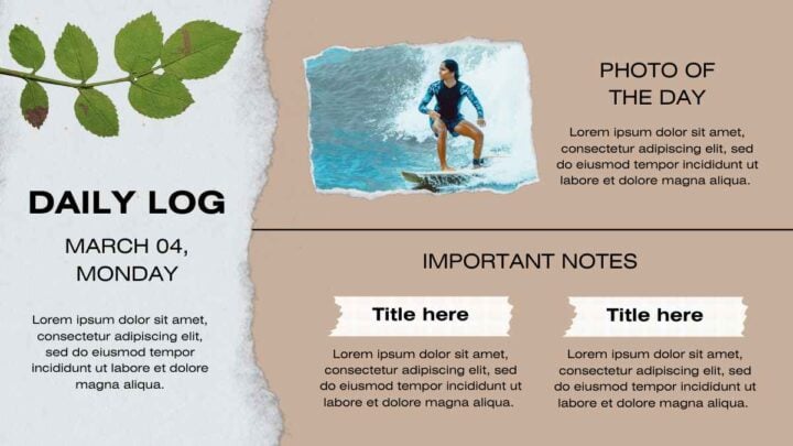 Collage March 2026 Daily Calendar. Free Presentation Template ...