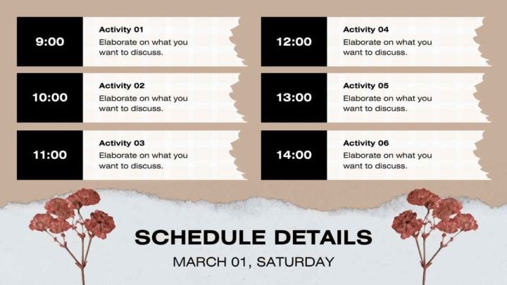 Collage March 2026 Daily Calendar. Free Presentation Template ...