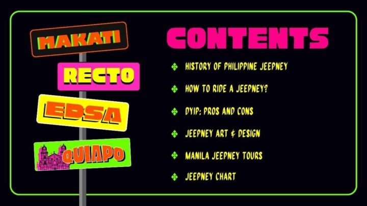 Colorful Jeepney Neon Signs. Free Presentation Template — SlidesCarnival