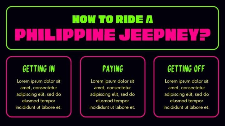 Colorful Jeepney Neon Signs. Free Presentation Template — SlidesCarnival