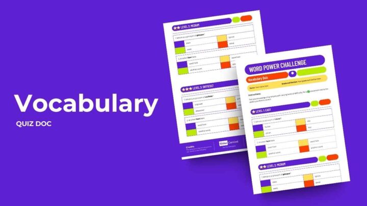 Vocabulary Quiz Doc. Free Quiz Template — SlidesCarnival