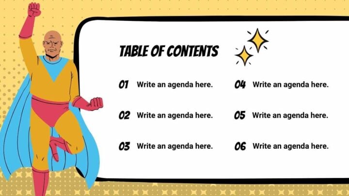 Comic Mini Super Heroes Storybook. PPT & Google Slides Template ...
