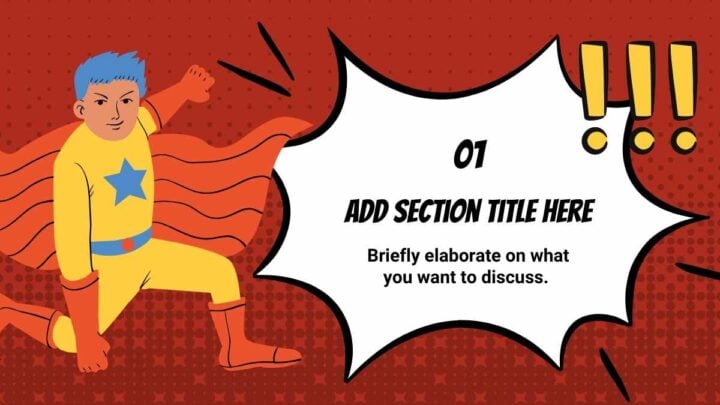 Comic Mini Super Heroes Storybook. PPT & Google Slides Template ...