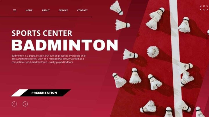 Badminton Sports Center. Free PPT & Google Slides Template — SlidesCarnival