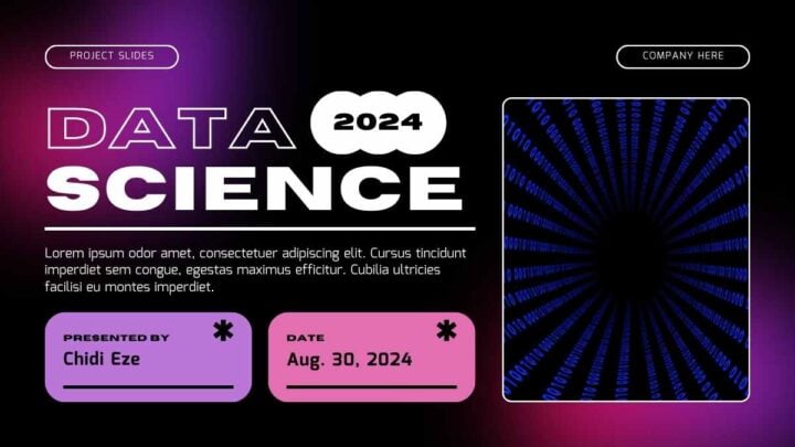 Data Science Project. Free Infographics Template — SlidesCarnival