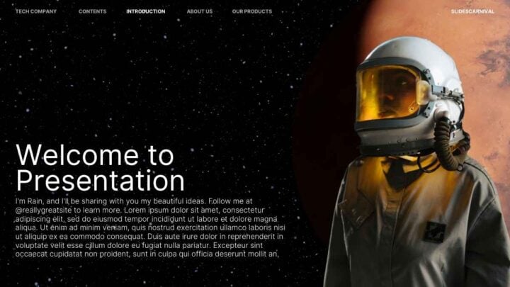Morph Space-Themed Background. Free PPT & Google Slides Template ...
