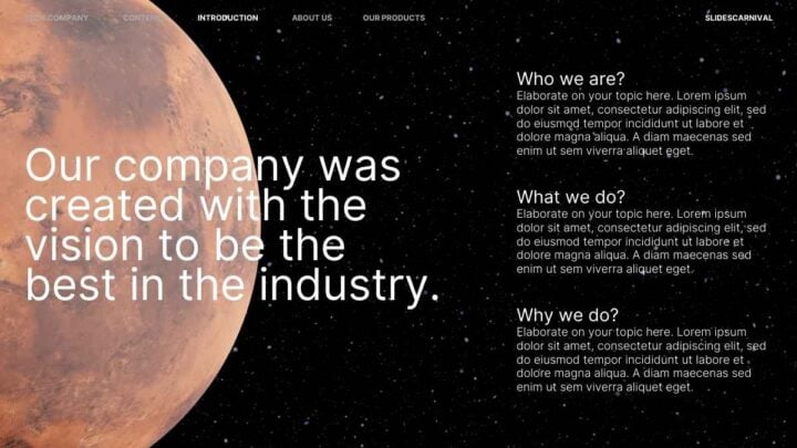 Morph Space-Themed Background. Free PPT & Google Slides Template ...