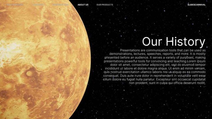 Morph Space-Themed Background. Free PPT & Google Slides Template ...