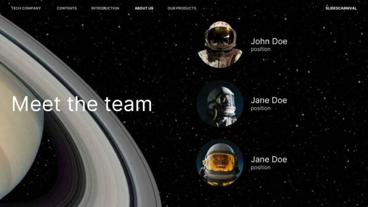 Morph Space-Themed Background. Free PPT & Google Slides Template ...