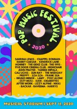 Pop Music Festival Poster. Free Poster Template — SlidesCarnival