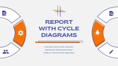 Social Media Report with Cycle Diagrams. Free Slides Template ...
