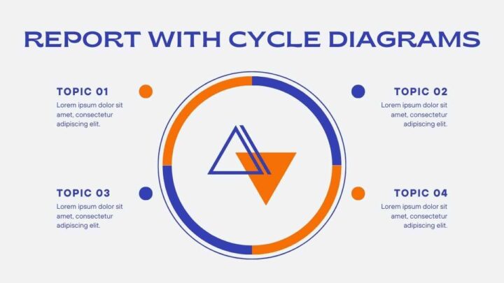 Social Media Report with Cycle Diagrams. Free Slides Template ...