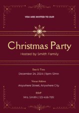Christmas Party Invitation Card. Free PPT & Google Slides Template ...