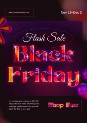 Flash Sale Black Friday Flyer. Free PPT & Google Slides Template ...