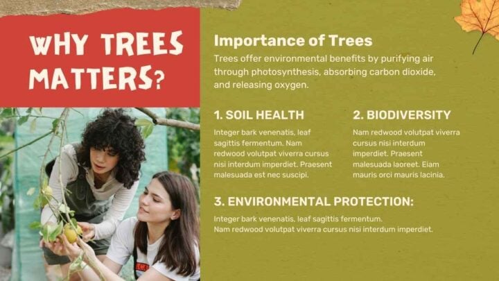 Parts & Types of Trees Nature Lesson. Free Slides Template — SlidesCarnival
