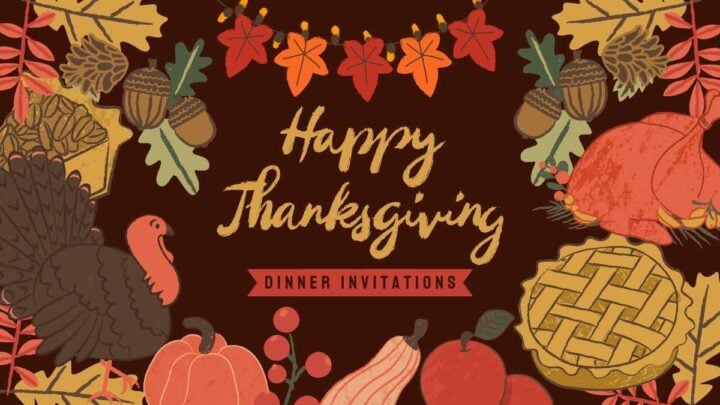 Creative Thanksgiving Dinner Invitations. PPT & Google Slides Template ...