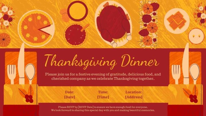 Creative Thanksgiving Dinner Invitations. PPT & Google Slides Template ...