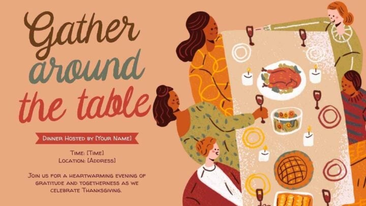 Creative Thanksgiving Dinner Invitations. PPT & Google Slides Template ...
