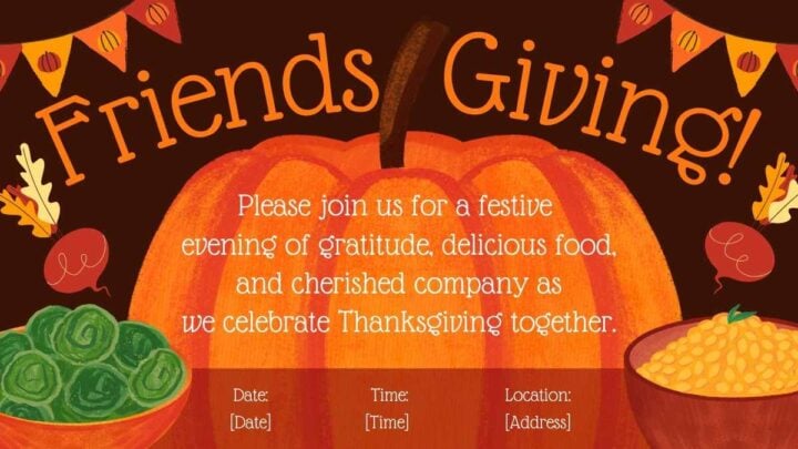 Creative Thanksgiving Dinner Invitations. PPT & Google Slides Template ...