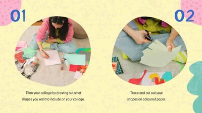 Cute Art of Collage Lesson. Free Lesson Slides Template — SlidesCarnival