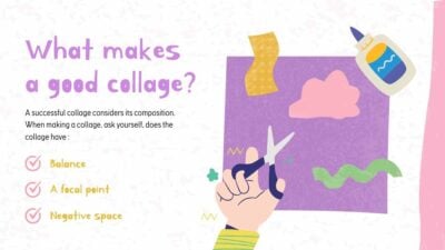 Cute Art of Collage Lesson. Free Lesson Slides Template — SlidesCarnival