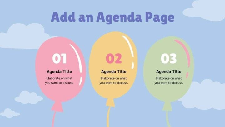 Cute Balloons Birthday Party. PPT & Google Slides Template — SlidesCarnival