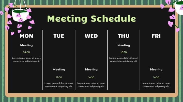 Cute Blackboard Class Meeting. Presentation Template — SlidesCarnival