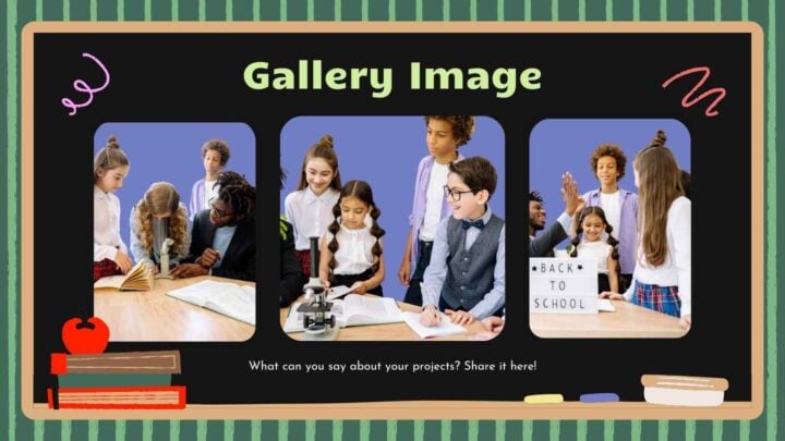 Cute Blackboard Class Meeting. Presentation Template — SlidesCarnival