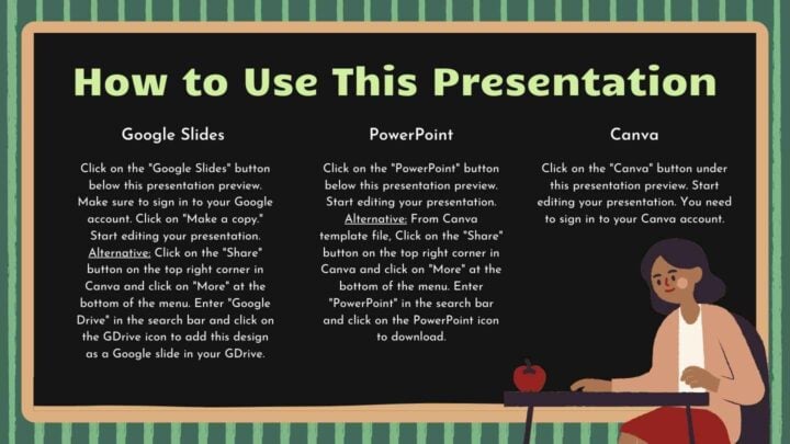Cute Blackboard Class Meeting. Presentation Template — SlidesCarnival