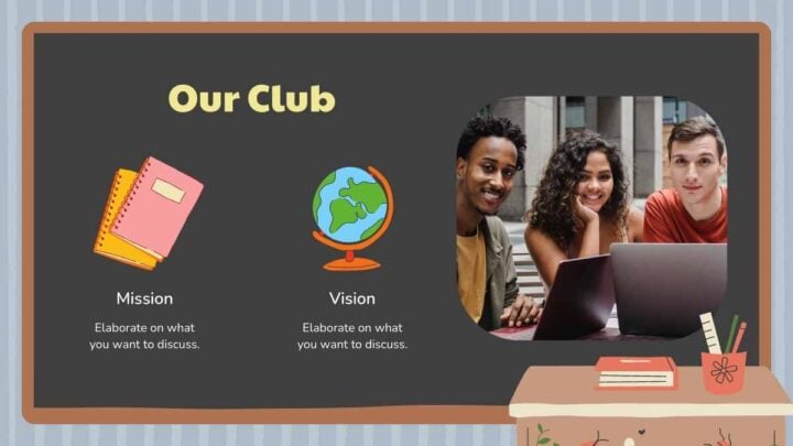 Cute Blackboard Student Council. Free PPT & Google Slides Template ...