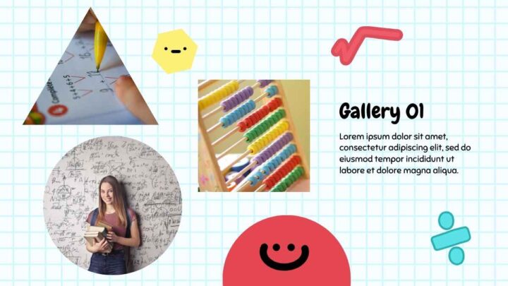 Cute Cartoon Math Subject Lesson Plan. Free Presentation Template ...