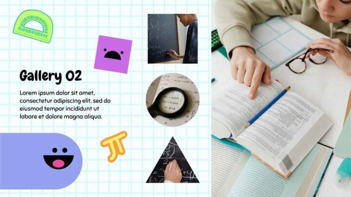 Cute Cartoon Math Subject Lesson Plan. Free Presentation Template ...