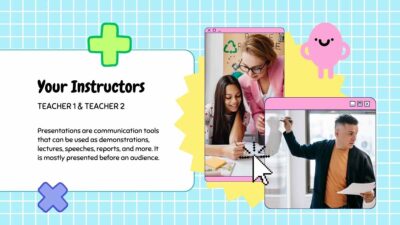 Cute Cartoon Math Subject Lesson Plan. Free Presentation Template ...